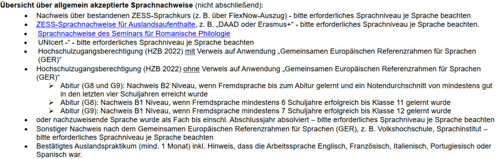 Erasmus+: Nachweis Sprachkenntnisse | Psychoblog